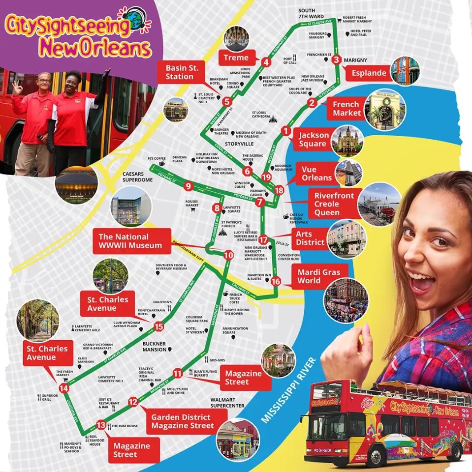 Hop-on Hop-off New Orleans Bus Tours 2025 | Unlimited Rides